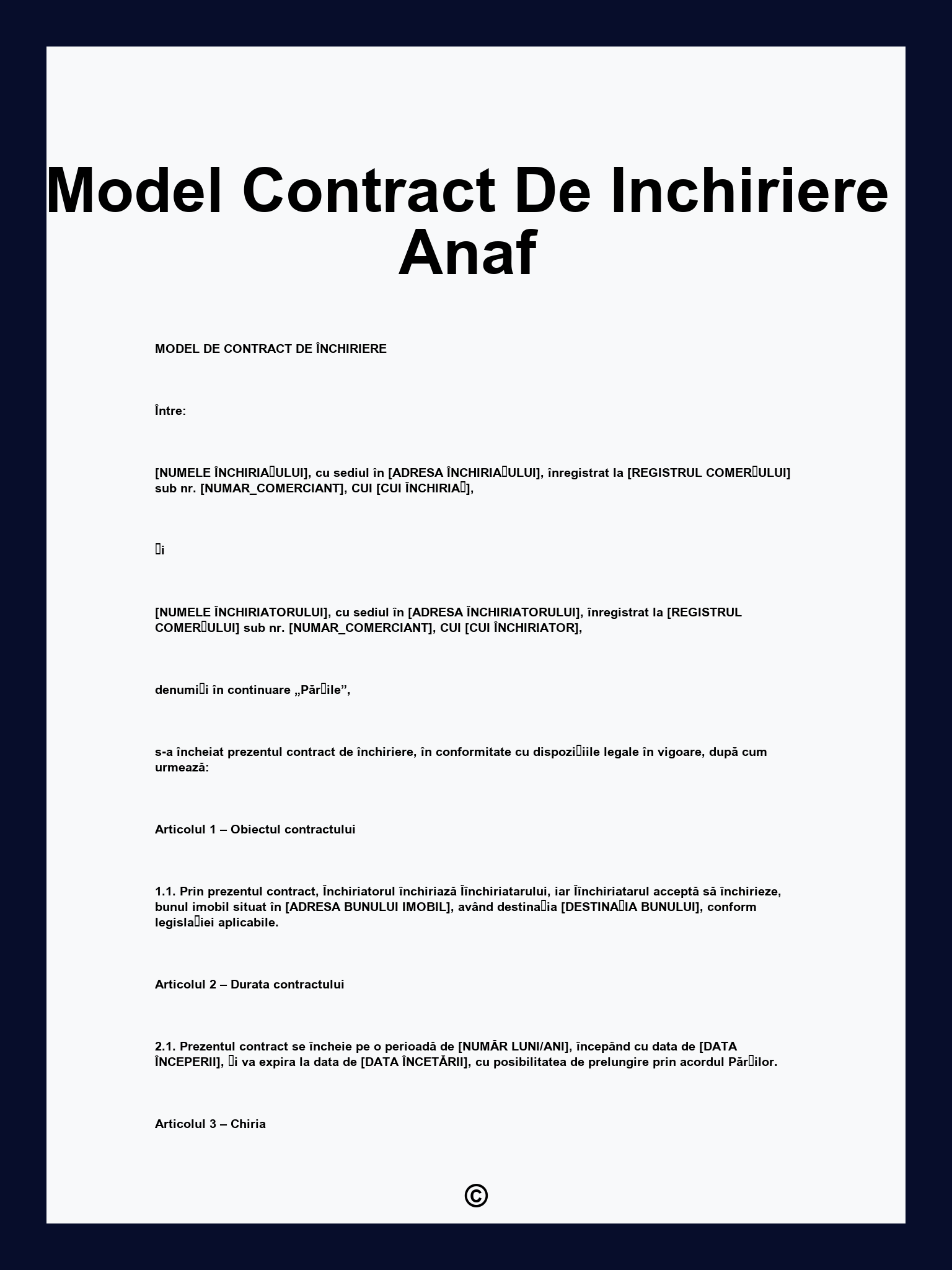 Contract De Locatiune CEEOL Article Detail